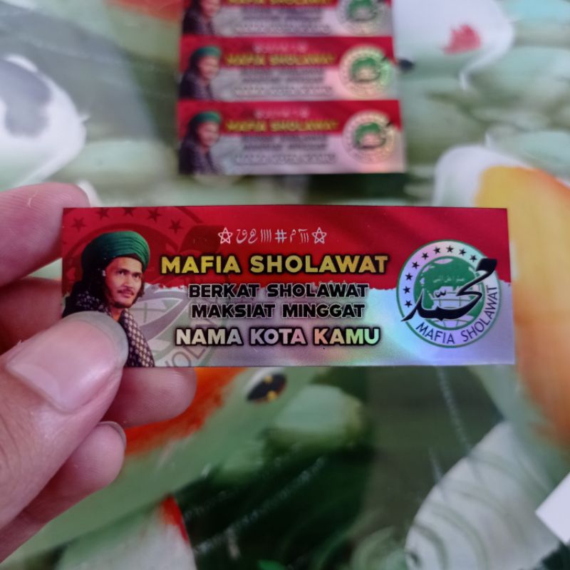 Jual (Minimal Order 10 pcs) Stiker Mafia Shalawat Background Merah ...