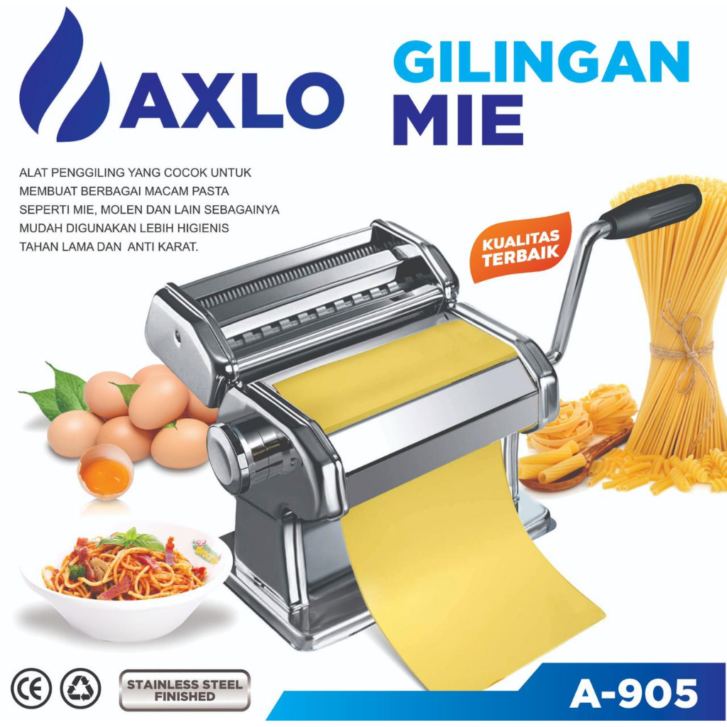 Jual Pasta Maker AXLO A-905 Gilingan Mie, Molen, Pangsit Cetakan Mie ...