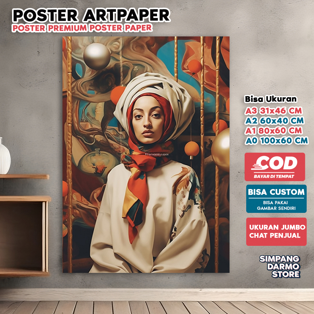 Jual Poster Poster Hijab Cantik Inspirasi Estetik untuk Dekorasi Rumah ...
