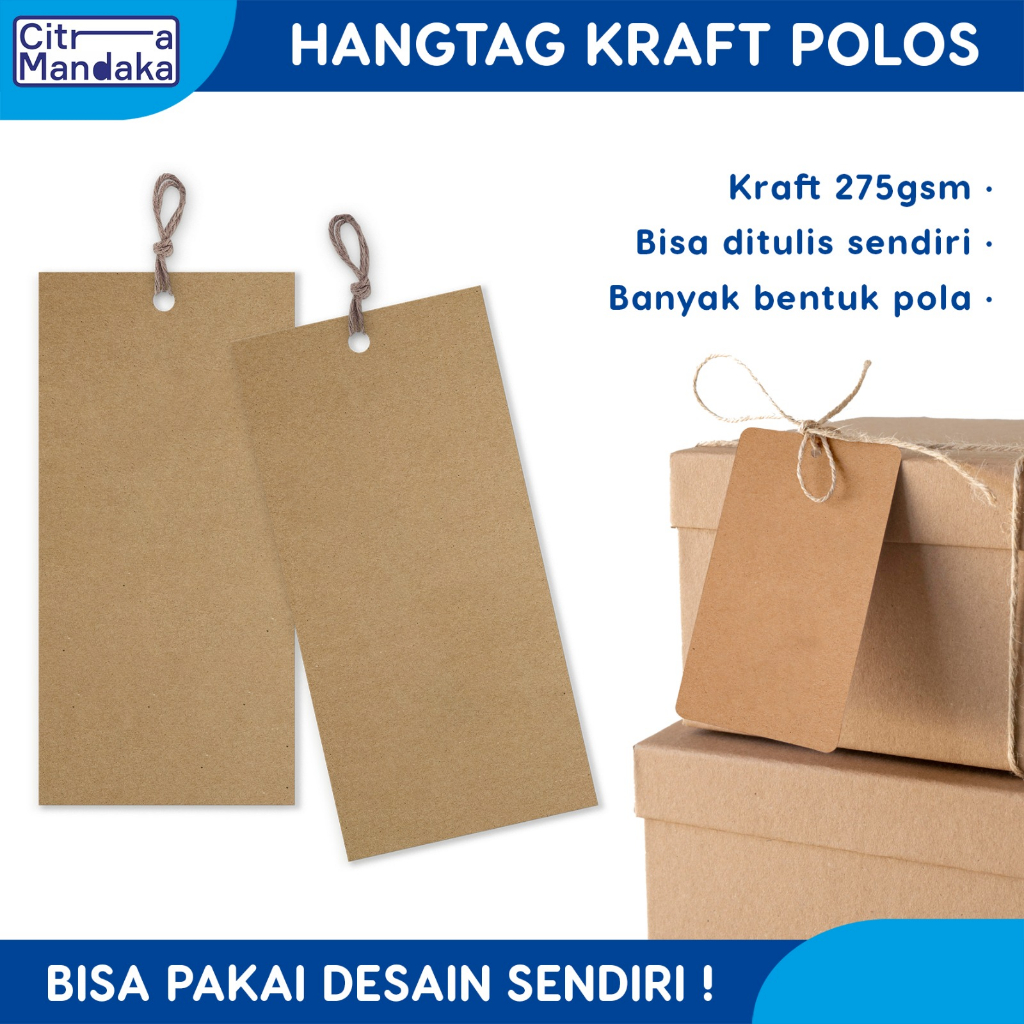 Jual Label Baju Kraft Paper Polos Custom A3 | Price Tag | Label Harga ...