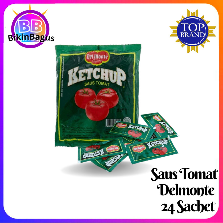 Jual Saus Sachet kemasan 24pcs Delmonte saus tomat sachet 24s EXP LAMA ...