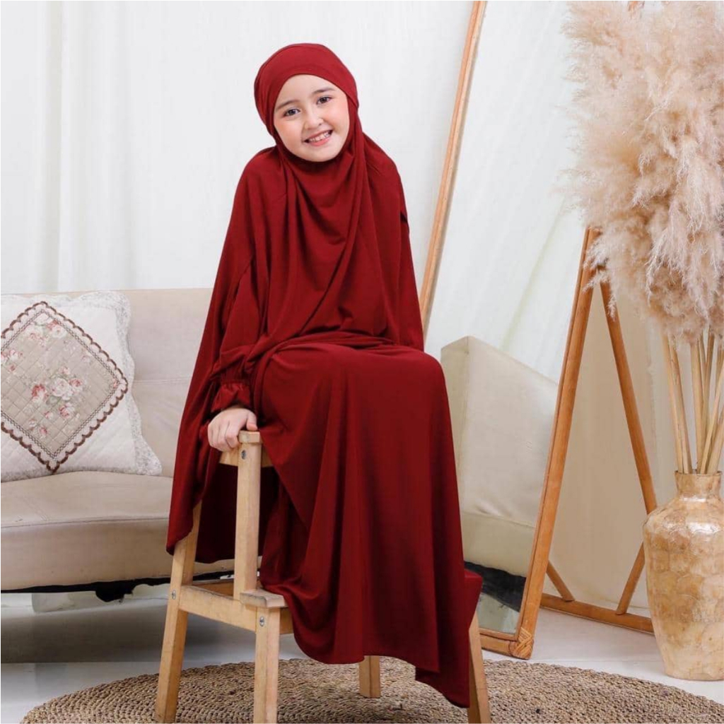 Jual FenishaStore Gamis Anak Perempuan full set french khimar New ...