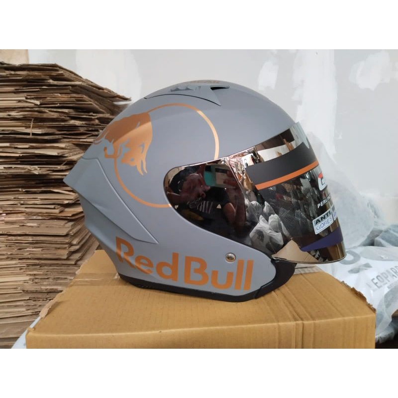 Jual HELM KAIROS KBR MOTIF LEoPARD DAN RED BULL | Shopee Indonesia