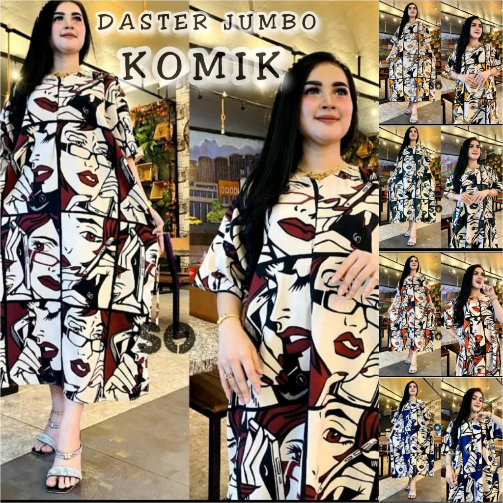 Jual [NEW] DASTER JUMBO BUSUI MOTIF KEKINIAN VIRAL BOBA DONITA RAINBOW ...