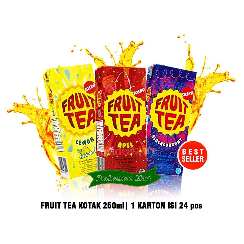 Jual teh buah fruitea 250ml sosro kemasan baru | Shopee Indonesia