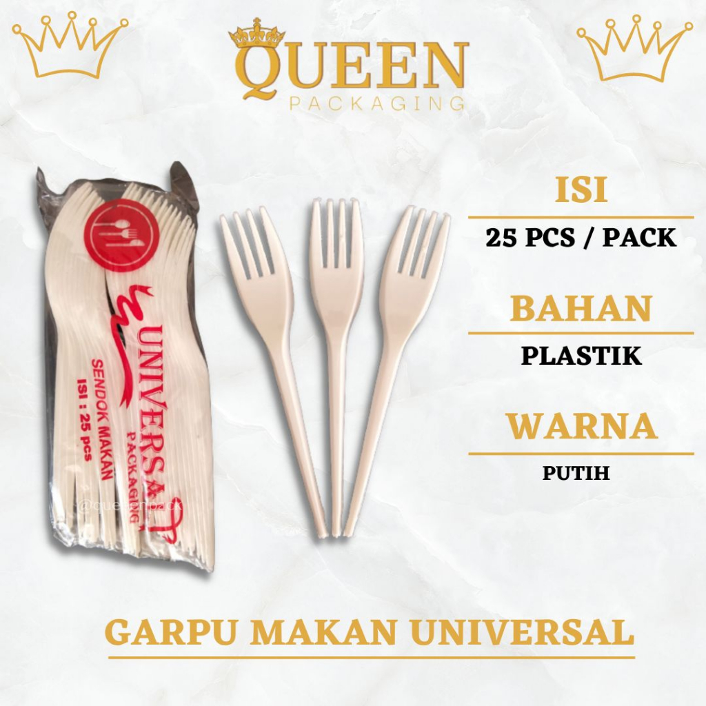Jual GARPU MAKAN UNIVERSAL PUTIH | GARPU MAKAN PLASTIK | GARPU MAKAN ...