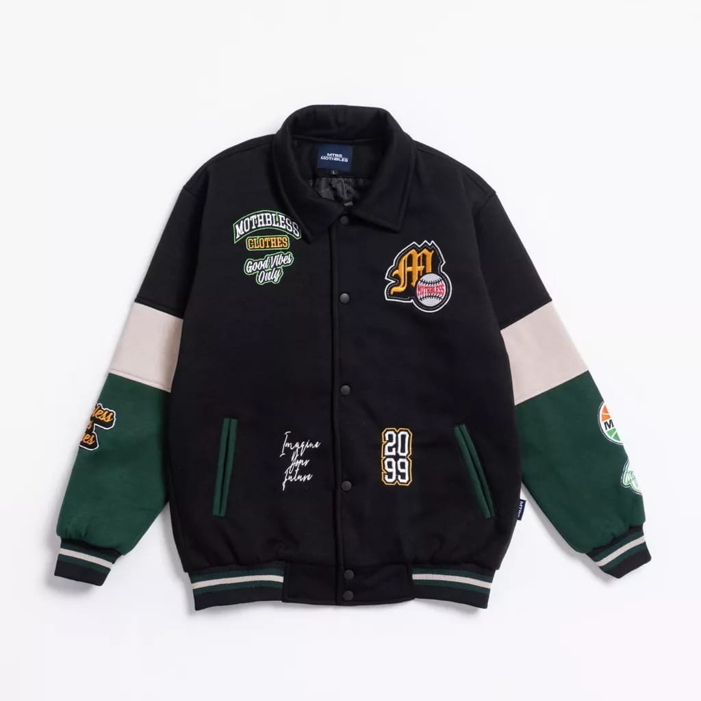 Jual POSEIDON - Jaket Varsity MOTHBLESS SANSHIKI BASEBALL BORDIR M ...