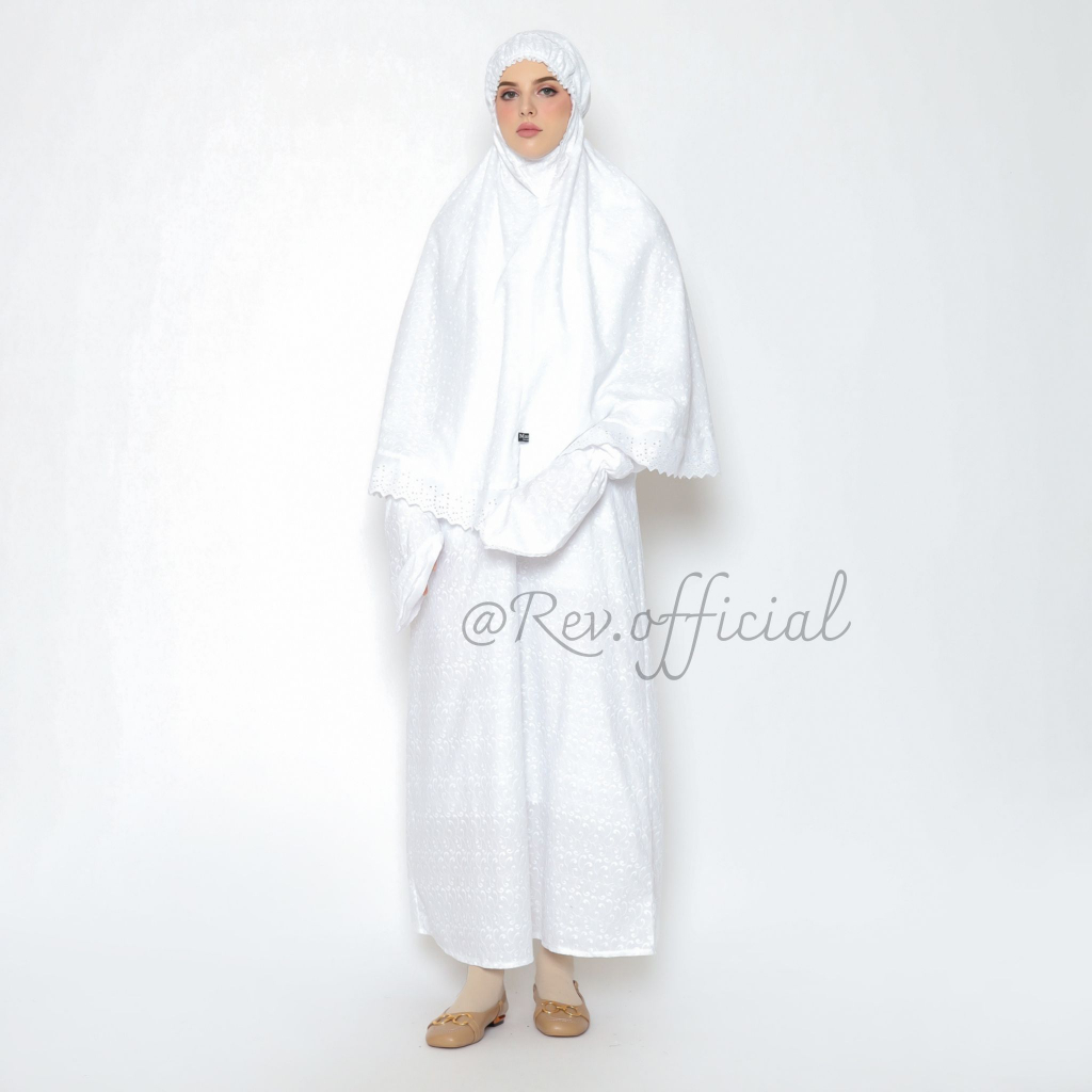 Jual Baju Ihram Wanita Putih Satu Set Lengkap Gamis Umroh Wanita ...