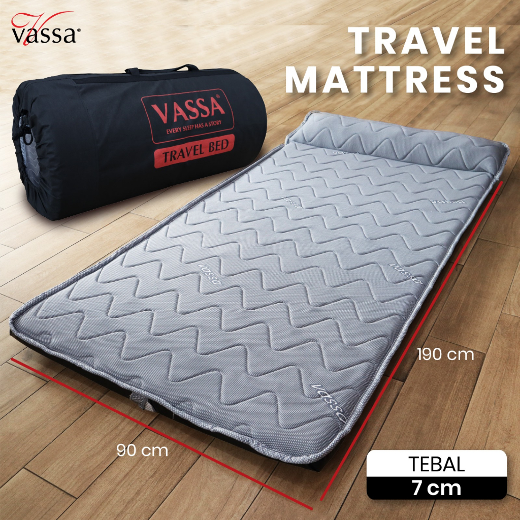Jual Kasur lipat Vassa / Travel bed / kain knitted premium | Shopee ...