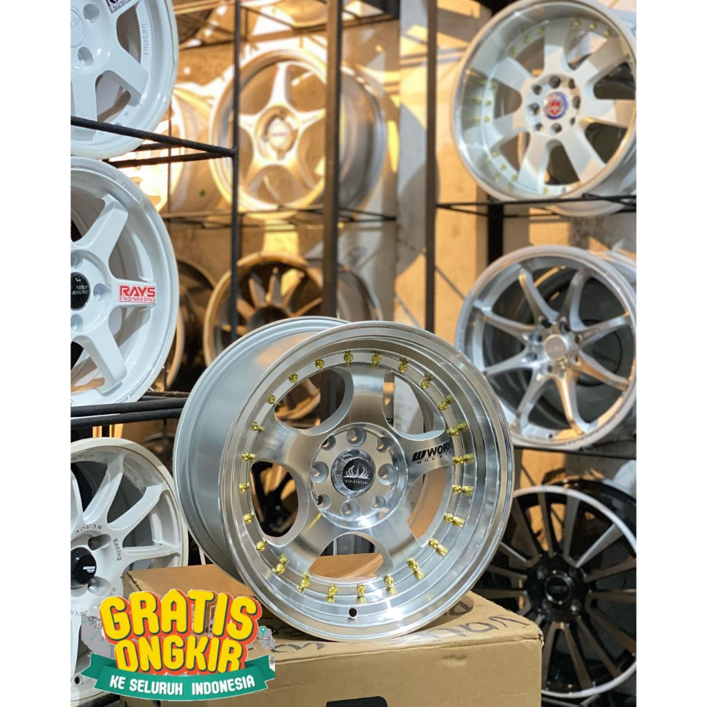 Jual velg mobil celong ring 16 jazz work meister hole 8x100-114,3 pcd yaris | Shopee Indonesia