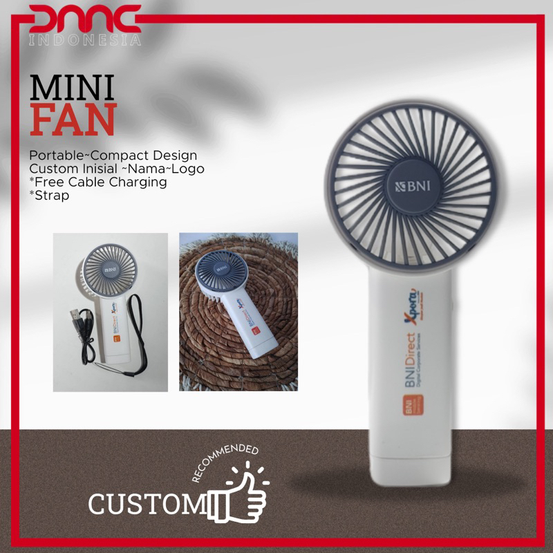 Jual Custom Kipas Angin Mini Genggam Lipat Portable | Shopee Indonesia