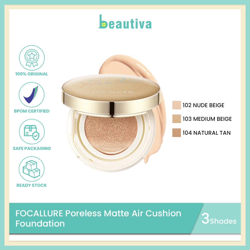 Jual FOCALLURE Poreless Matte Air Cushion Foundation | Shopee Indonesia