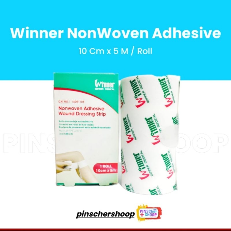 Jual Winner Adhesive Wound Dressing 10cm X 5m Plester Non Woven ...