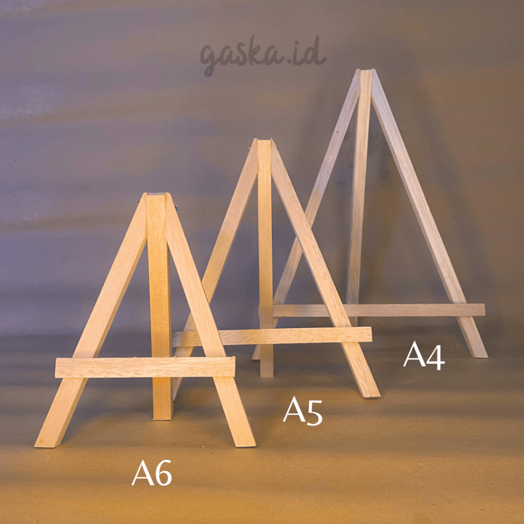 Jual [GASKA] Easel Stand lukis, Kanvas, Standing Hp, Kayu Penyangga ...