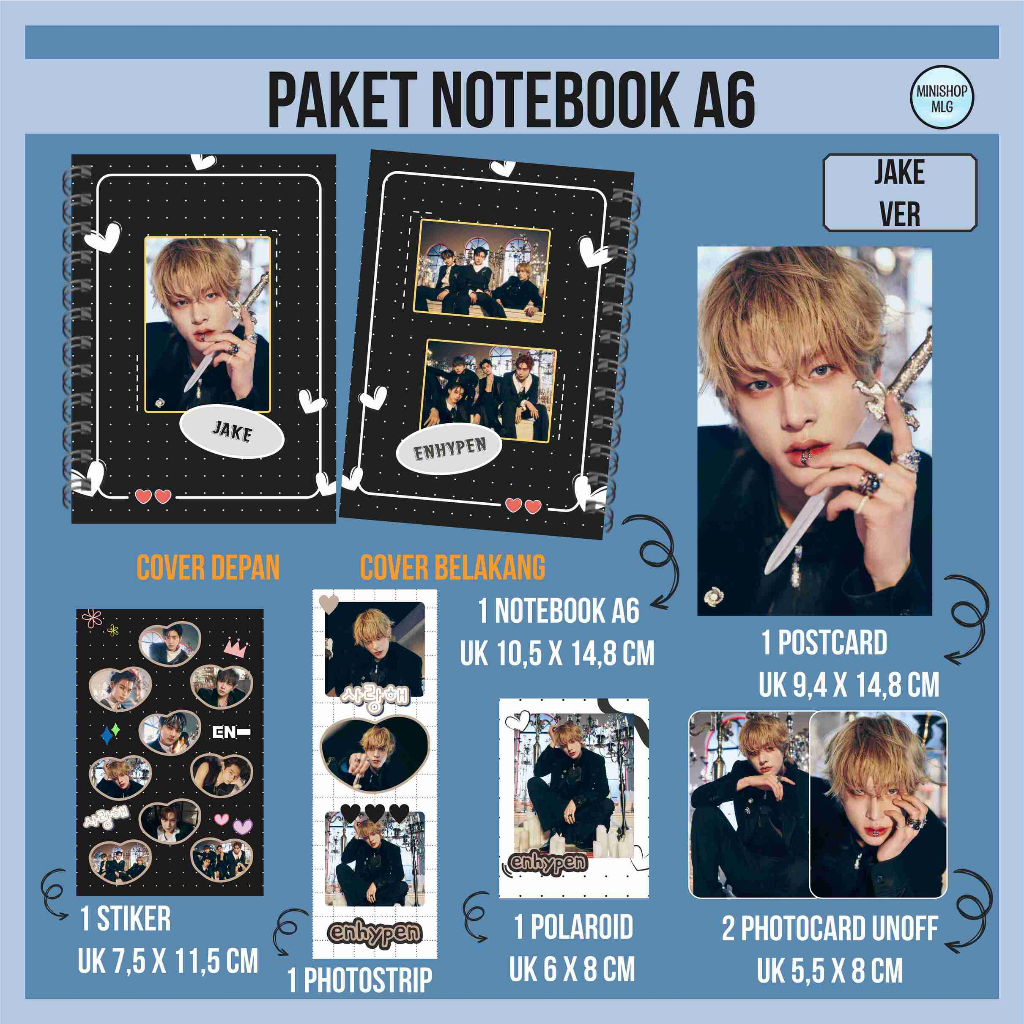 Jual PAKET HEMAT NOTEBOOK ENHYPEN DARK BLOOD UNOFFICIAL - FANKIT ...