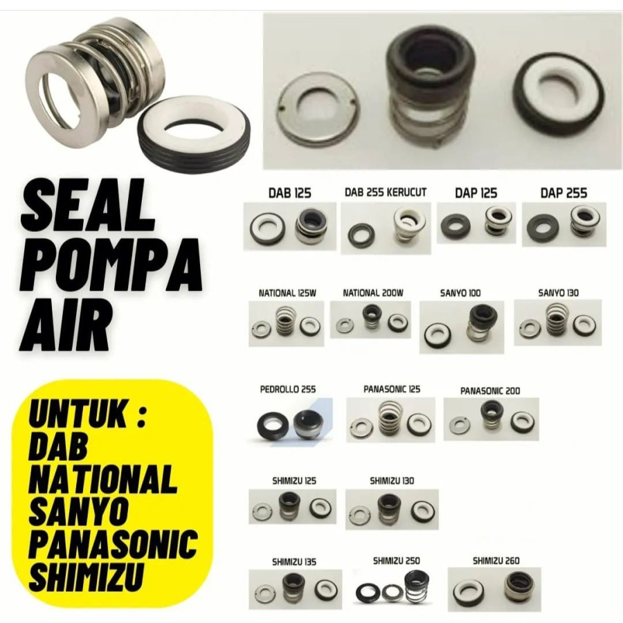 Jual MECHANICAL SEAL SEL Spare Part Pompa Air Untuk Jenis Jenis Merk Pompa Air | Shopee Indonesia