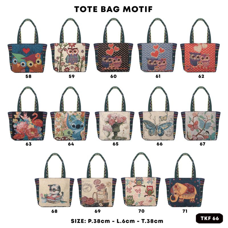 Jual Tas Hand bag kanvas Thailand /tas import gajah owl/tas kualitas ...