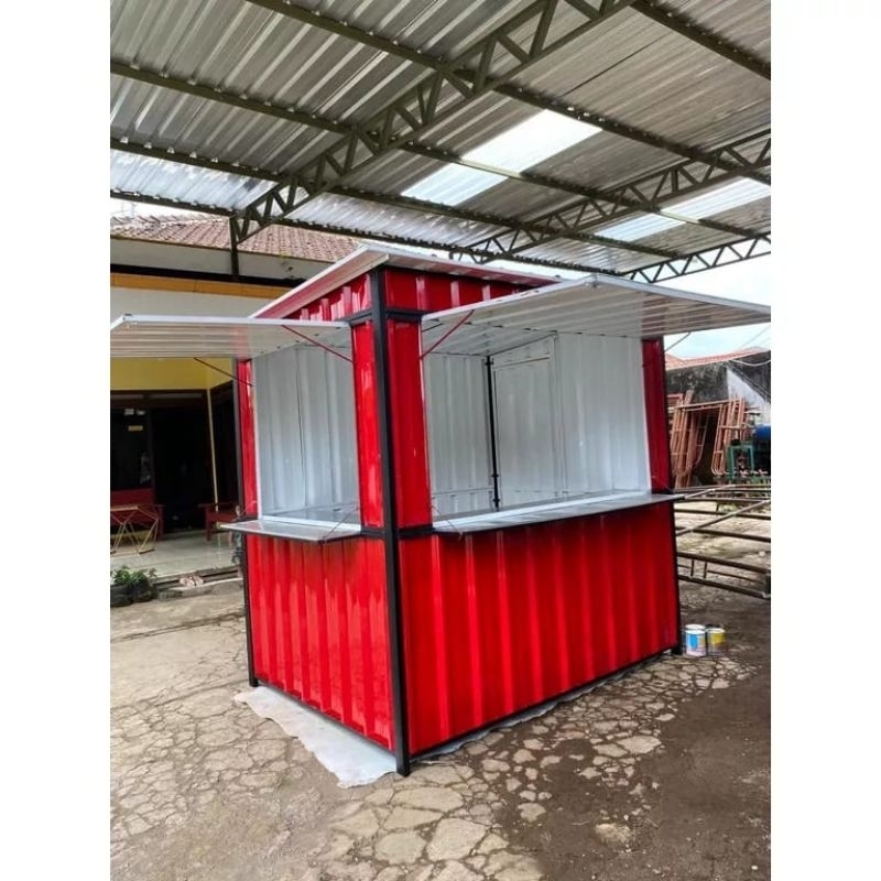 Jual booth kontainer booth dagang 200x150x200cm | Shopee Indonesia