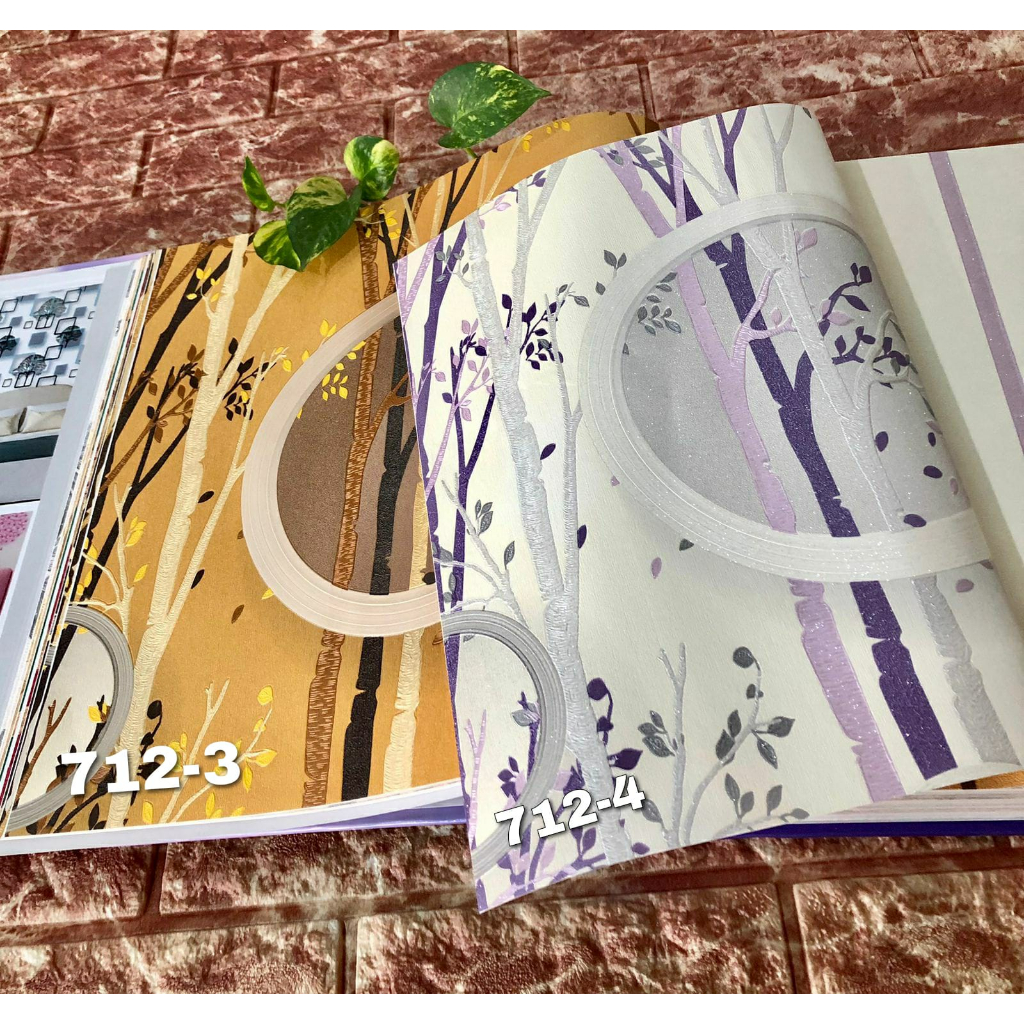 Jual Wallpaper Dinding Modren 3D Motif Ranting Pohon Daun Hijau ...