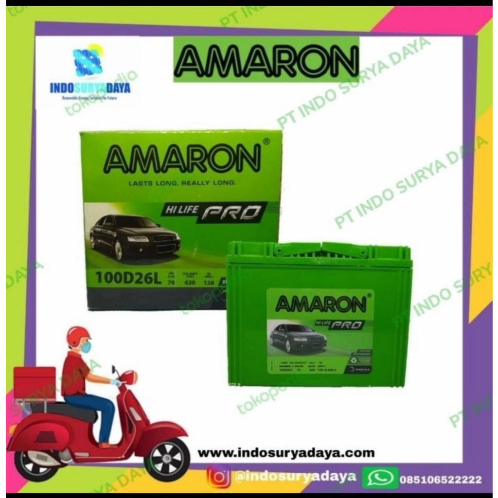 Jual AKI MOBIL ISUZU D-MAX AMARON HILIFE 80D26L/ 100D26L 12 V 35 AH | Shopee Indonesia