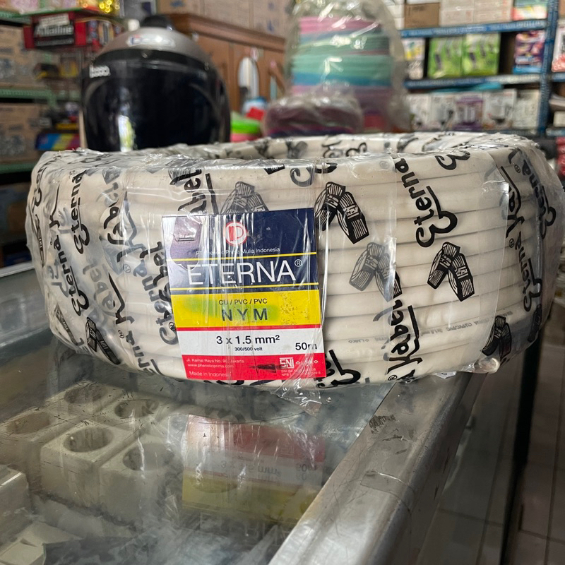 Jual [Roll] Kabel Eterna NYM 3x1.5 mm - 50 meter kawat tunggal tembaga | Shopee Indonesia