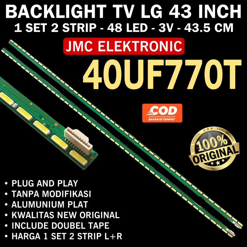Jual Backlight TV LG 40 Inch 40UF770T 40'V15 UF6700 UD REV03 9 L-Type ...