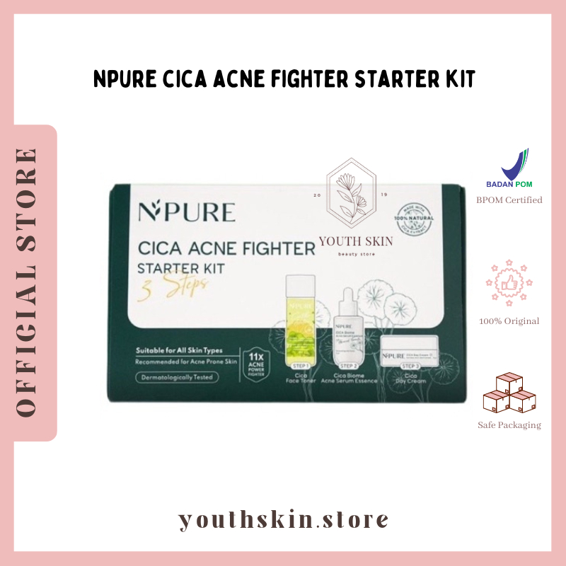 Jual NPURE Anti Acne Starter Kit / Acne Fighter / Toner-Serum-Day Cream ...