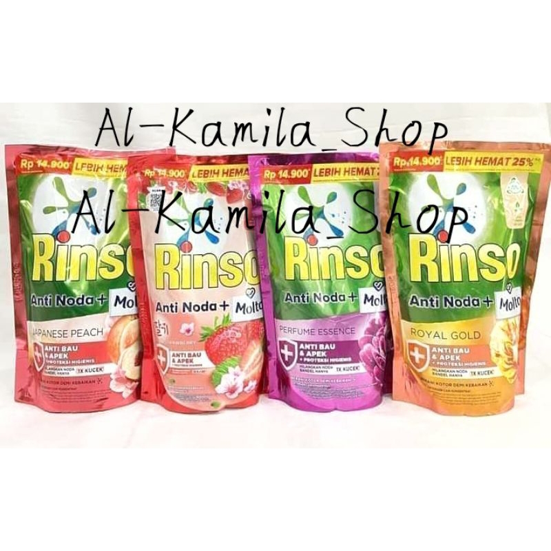 Jual RINSO Anti Noda+Molto Deterjen Cair 750/625/565/510ML ~ Perfume ...