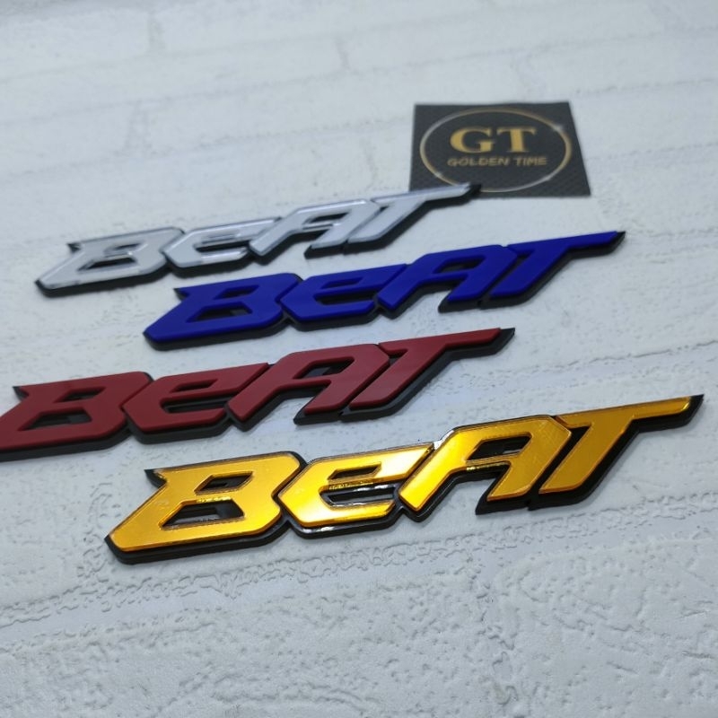 Jual Logo Emblem Tulisan BEAT Timbul Free Double Tape | Shopee Indonesia