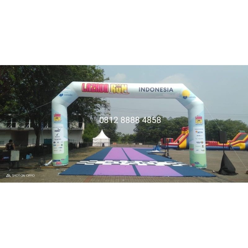 Jual Balon Gate Start Finish Ukuran 5 x 10 meter. Balon Gapura Cepat ...