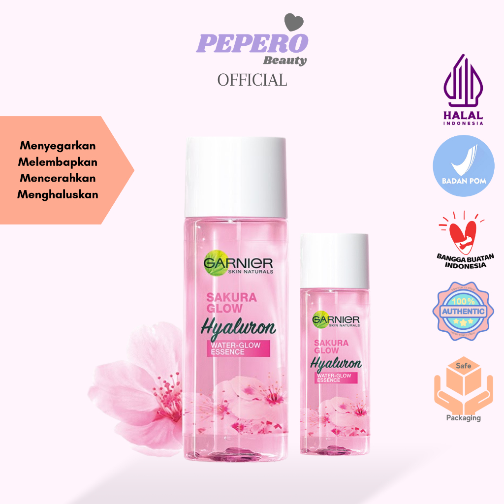 Jual GARNIER Sakura Glow Hyaluron Water-Glow Essence S 30ml / 100ml ...