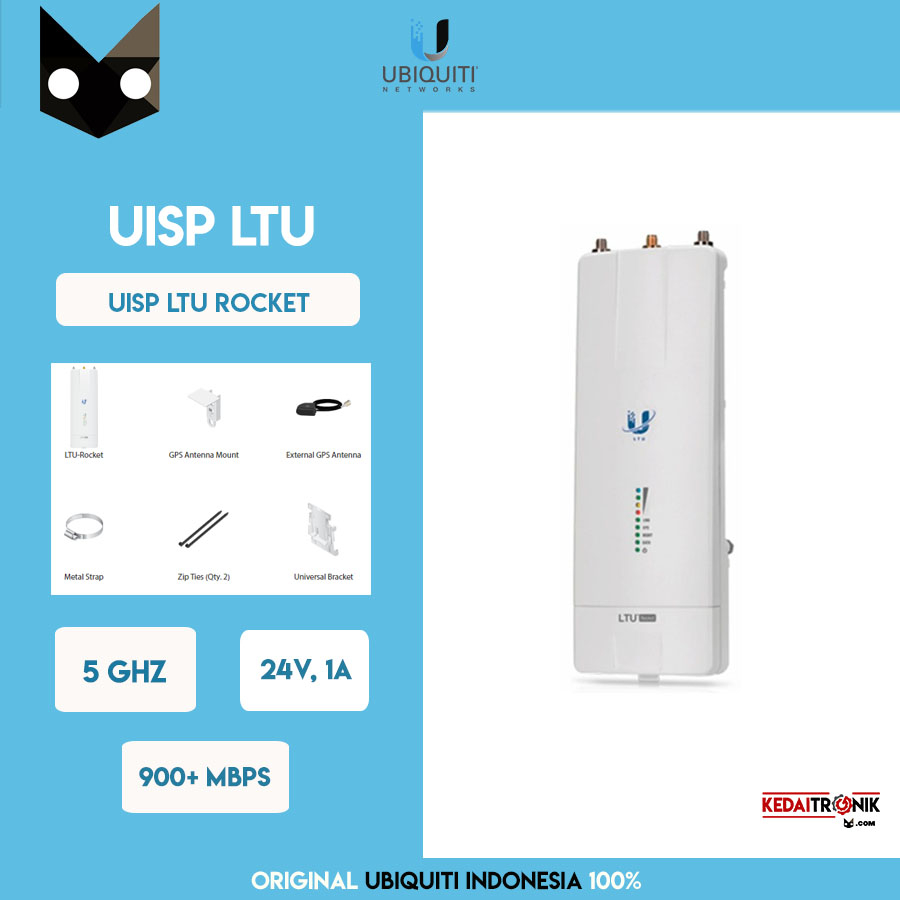 Jual Ubiquiti UISP LTU Rocket 5GHz PtMP LTU Rocket BaseStation NEW ...