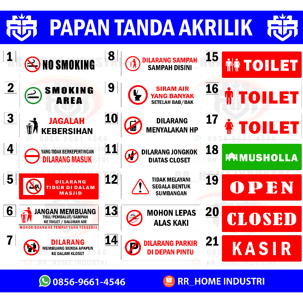 Jual PAPAN TANDA AKRILIK SINGBOARD AKRILIK CUSTOM | Shopee Indonesia