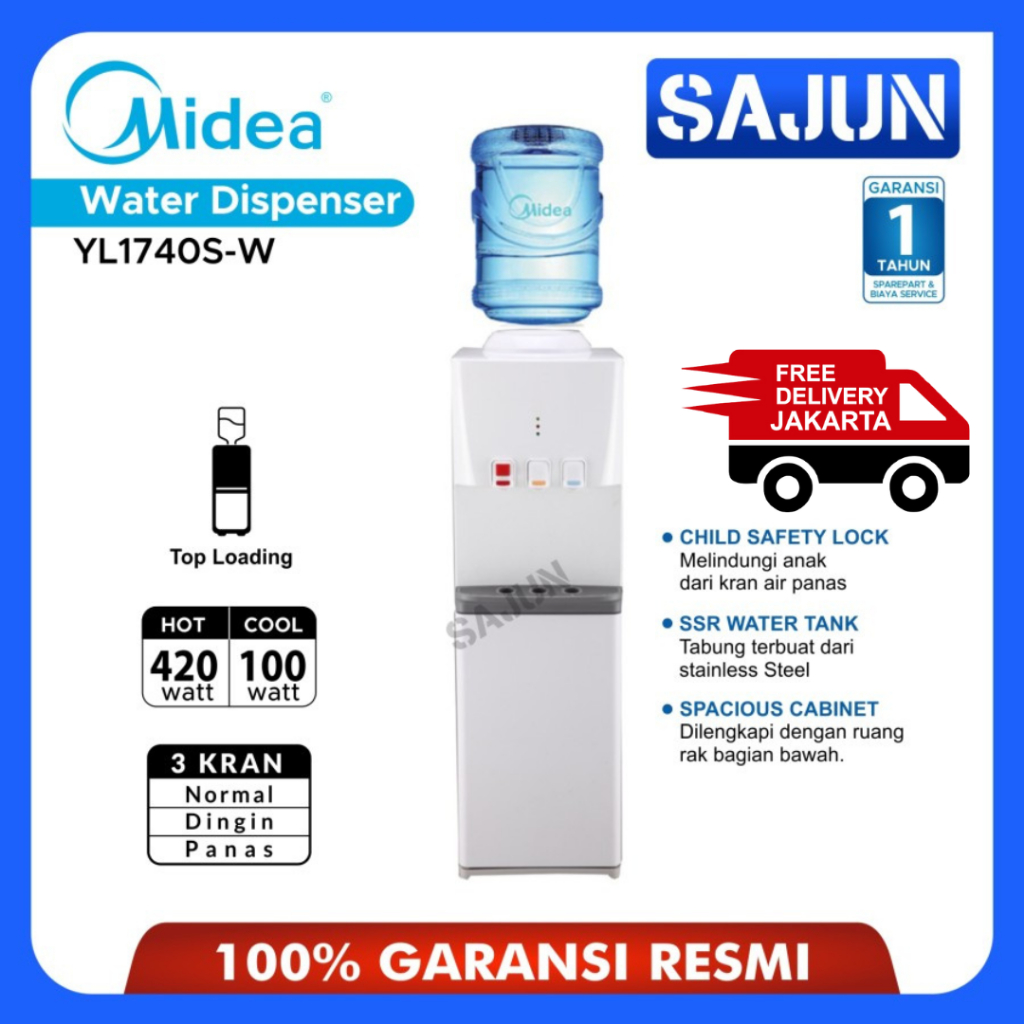 Jual Midea Water Dispenser YL1740S-W Dispenser Air Galon Atas | Shopee ...