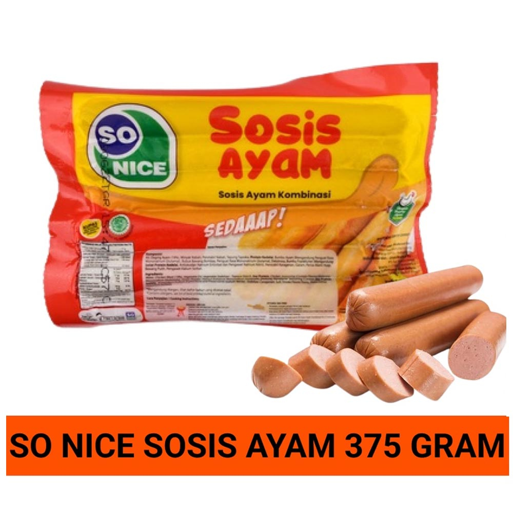 Jual So Nice Sosis Ayam 1Kg| Chicken Sausage Frozen Food HALAL| Sosis ...