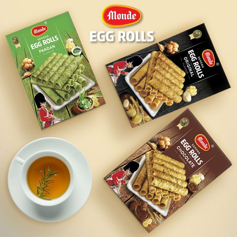 Jual Monde Serena Egg Roll Kemasan 70 gram - Rasa Original - Biskuit ...