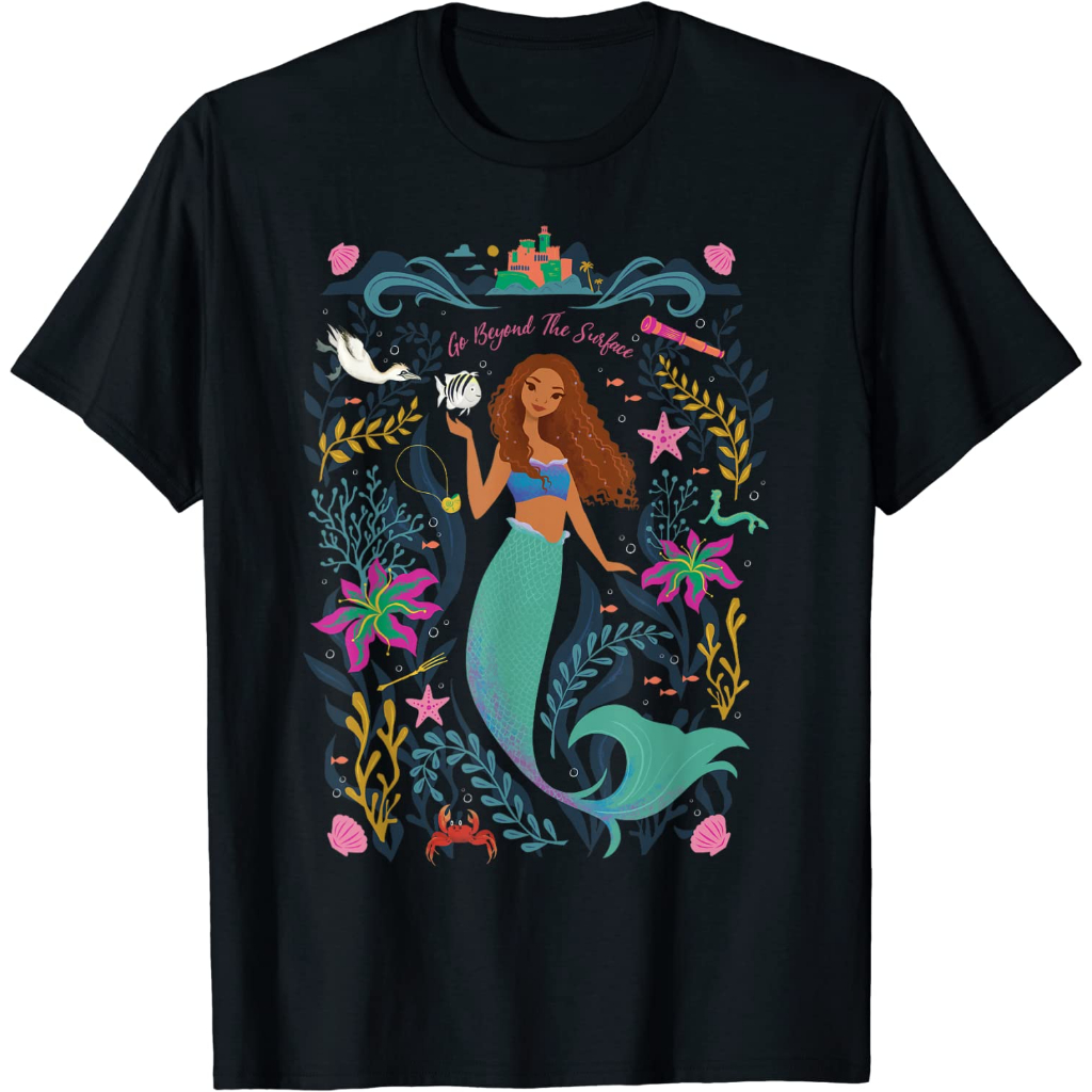 Jual Baju Kaos Dewasa Mermaid Ariel Beyond the Surface Pakaian Atasan ...