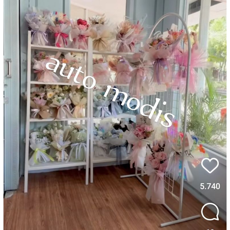 Jual RAK FLORIST TOKO BUNGA DISPLAY FLOWER BUCKET PAJANGAN ETALASE ...