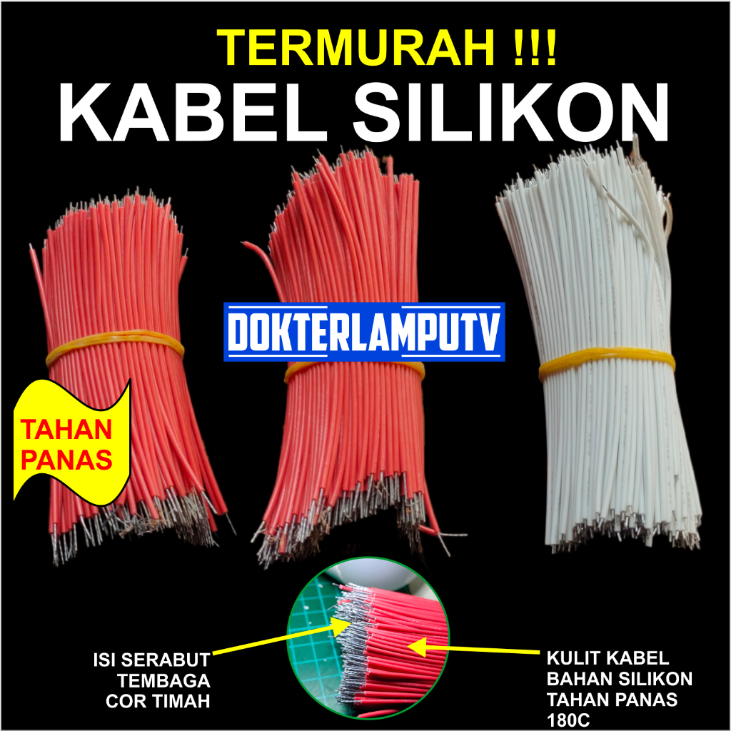 Jual KABEL SILIKON TEMBAGA LAPIS TIMAH UNTUK LHE LED DAN KEPERLUAN ...