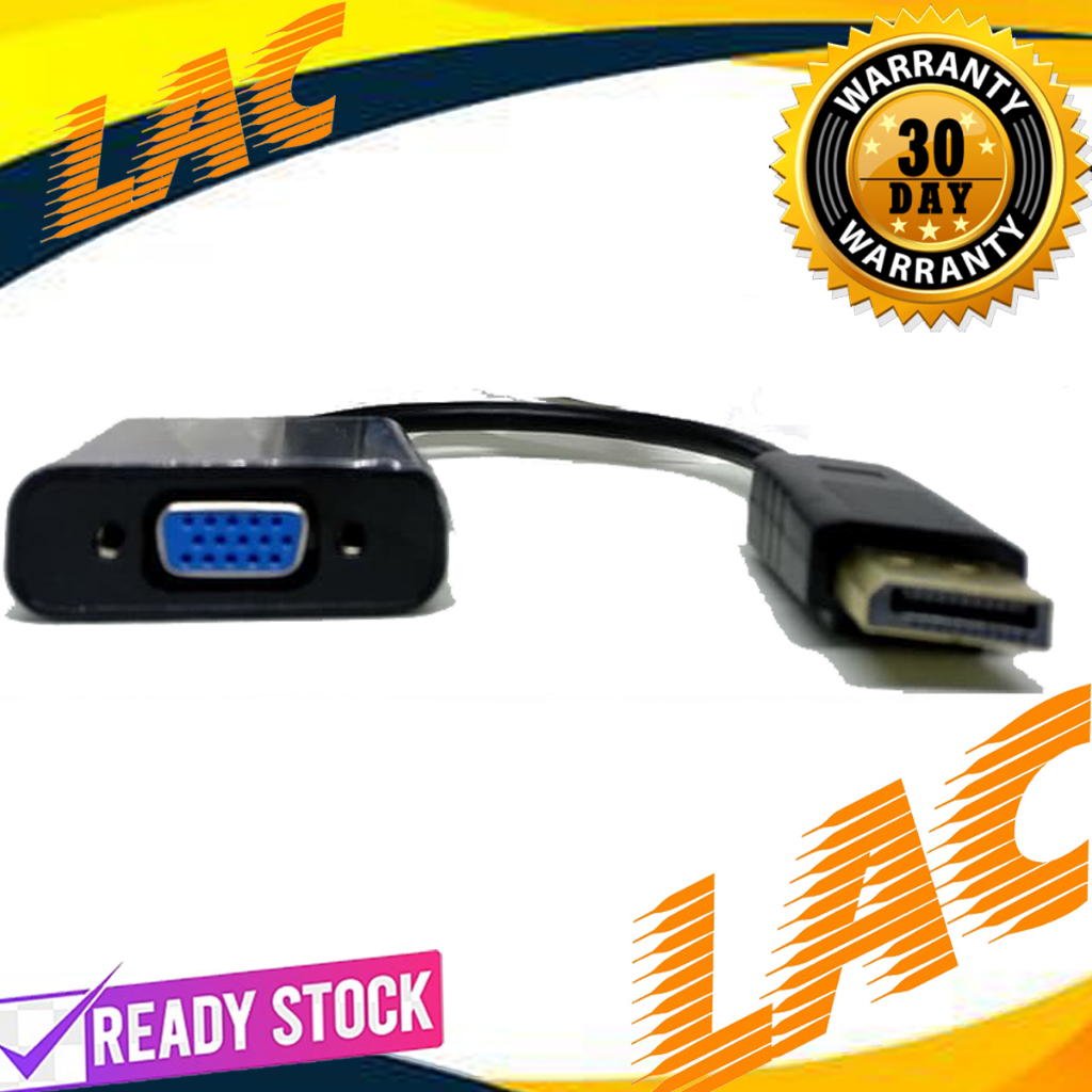 Jual CONVERTER DP TO VGA / Display Port KE VGA / KONEKTOR DP TO VGA ...