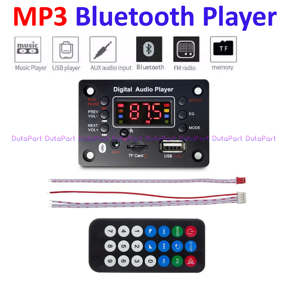 Jual MP3 Bluetooth Player Module EQ Modul Kit Radio FM USB TF SD AUX ...