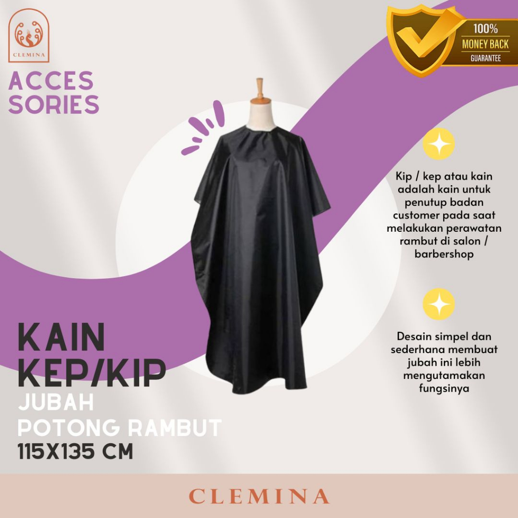 Jual Kain Kep Kip potong rambut apron cukur salon / barbershop | Shopee ...