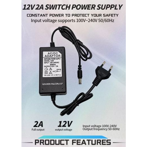 Jual Adaptor AC to DC 12V 2A Power Supply SMPS LED, Camera CCTV ...