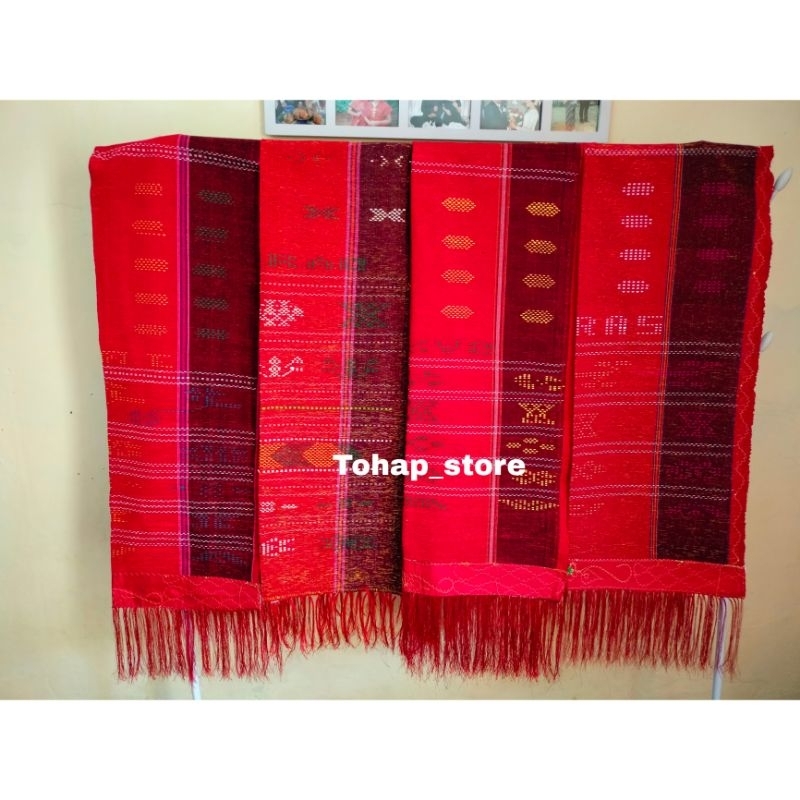 Jual Ulos Sadum merah bergliter, acara adat, Panoropi, untuk penari, Prewedding | Shopee Indonesia