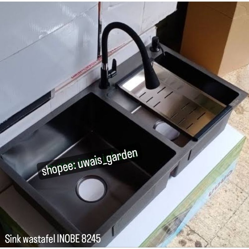 Jual Paket Lengkap Kitchen Sink Stainless INOBE 8245 + Kran Stainless ...