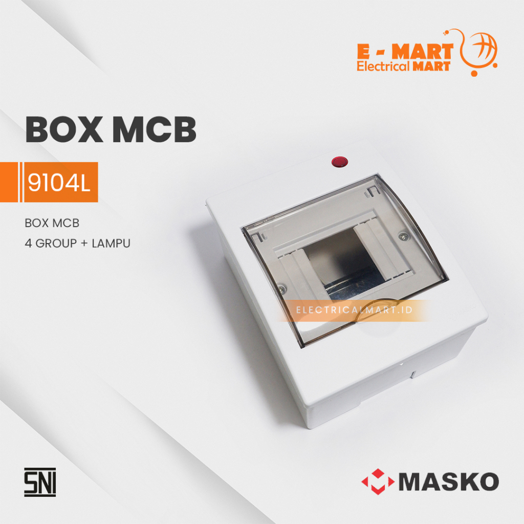 Jual MASKO BOX MCB 4 GRUP + Lampu 9104L 9104 Rumah MCB isi 4 IB Inbow ...