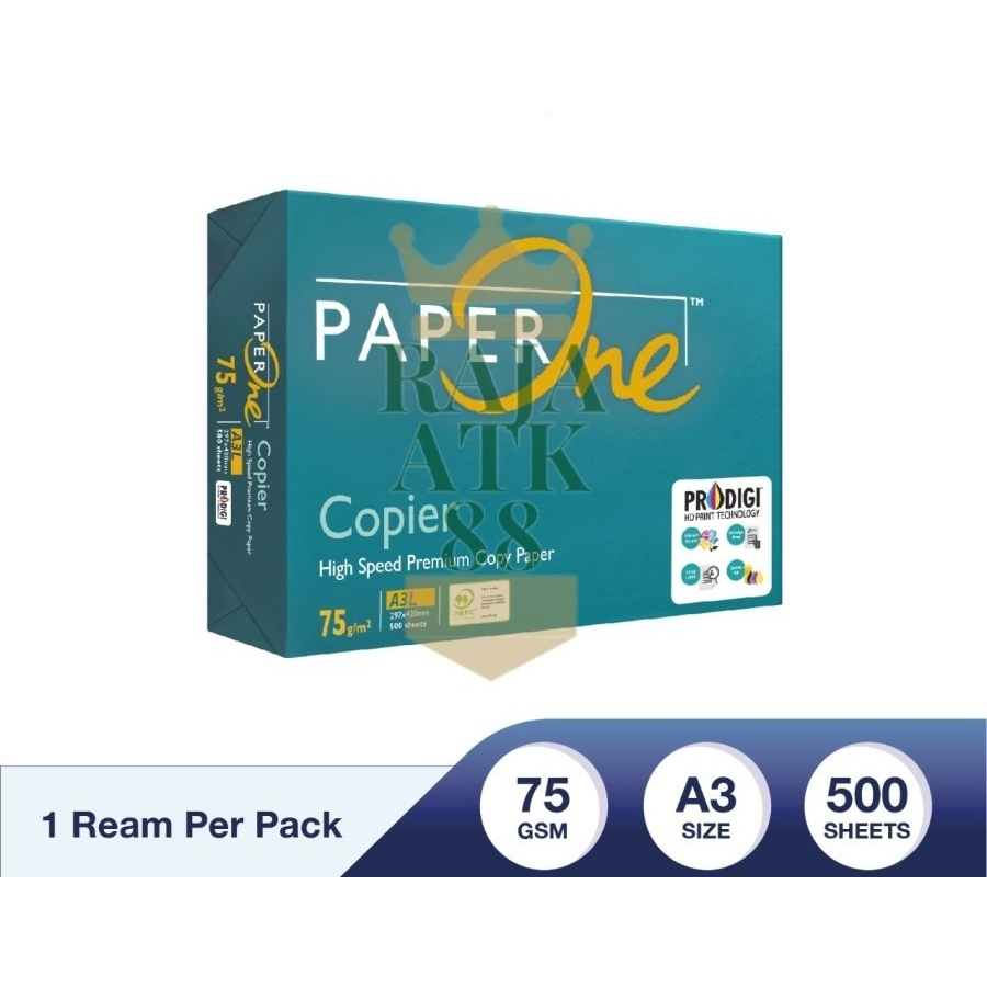 Jual Kertas HVS A3 PaperOne 70 / 75 grm Copy Paper - 1 rim | Shopee ...
