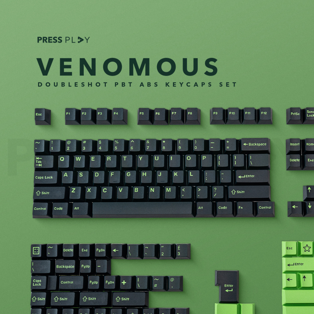 Jual VENOMOUS PBT ABS Doubleshot Keycaps Keycap Set by Press Play | Shopee Indonesia
