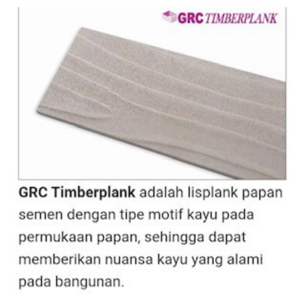 Jual Grc Timberplank Motif Kayu Grc Timber Plank 3 Meter | Shopee Indonesia
