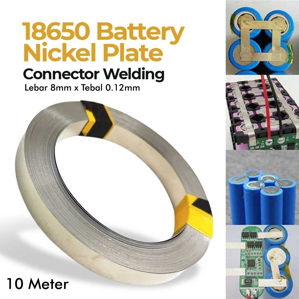 Jual Plat Nikel Penyambung Baterai DIY 18650 Welding 10 meter 0.12x8mm ...